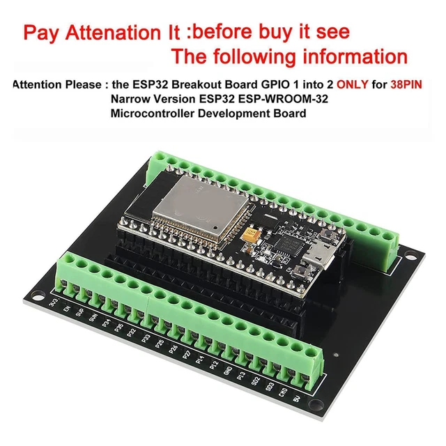 ESP32 BREAKOUT BOARD GPIO ESP32S ESP32 Development Board ESP WROOM 32 D M6K5 яρ $7.47 - PicClick CA
