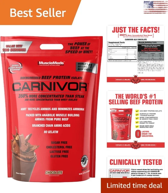 ADVANCED BEEF PROTEIN Isolate Powder - Builds Muscle, Strength - 8lb ...