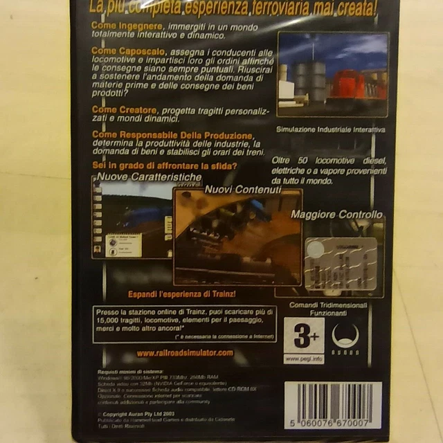 2004 TRAINZ RAILROAD Simulator Video Game PC Windows XP CD/DVD Rom ...