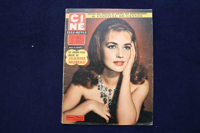 1959 MAY 15 Cine Tele-Revue Magazine -Jeanne Moreau-Yves Montand Cover ...
