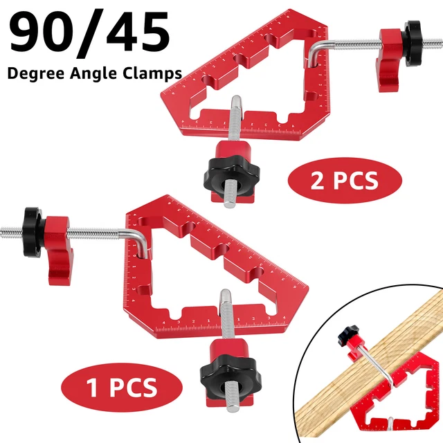 1/2X 90° AND 45° Angle Clamp with Fixer Corner Clamp Right Angle Acute ...