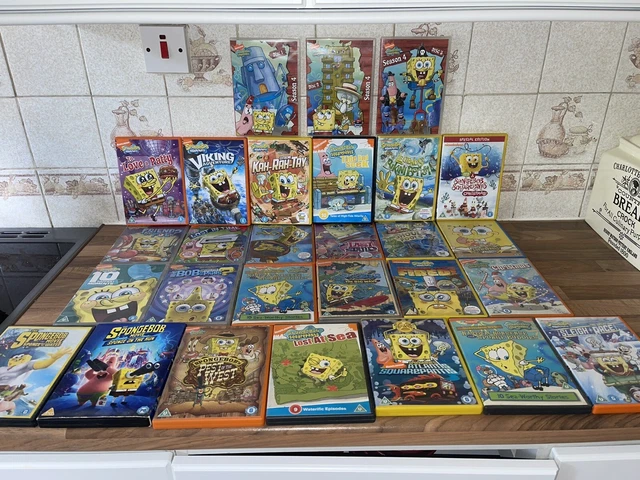 SPONGEBOB SQUAREPANTS DVD Bundle Nickelodeon Cartoon UK Region 2 Job ...