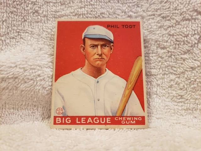 VINTAGE & RARE 1933 Goudey #86 Phil Todt Card, Saint-Paul Saints, Neuf ...