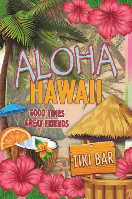 ALOHA HAWAII TIKI Bar Blechschild Schild gewölbt Tin Sign 20 x 30 cm ...