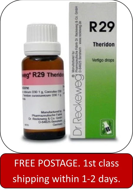 DR. RECKEWEG R29 drops- Vertigo, Travel Sickness, Buzzing in ears ...