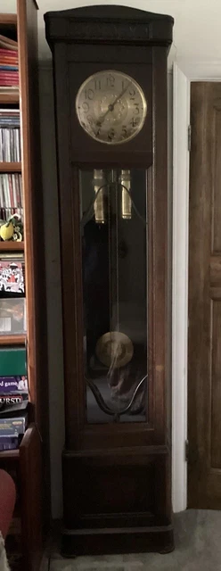 ANTIQUE PEERLESS LONG Case Clock Grandfather Clock £156.72 - PicClick UK