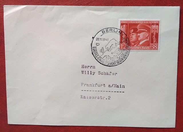 BRIEF DEUTSCHES REICH DR Adolf Hitler Duce Benito Mussolini NS Regime 1941 EUR 4,90 - PicClick DE