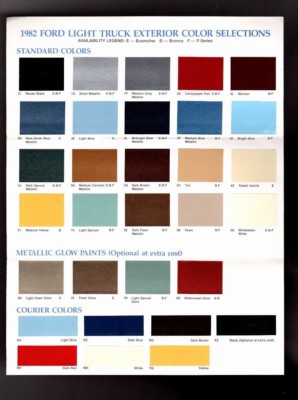 1982 MERCURY LN7 COLOR CHART Chip Paint Sample Brochure: LN-7 EUR 7,13 ...