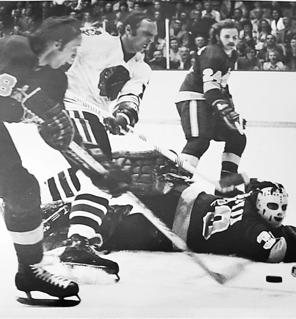 1974 ROGIE VACHON Nhl Hockey Photo Bill White Los Angeles Kings Goalie ...