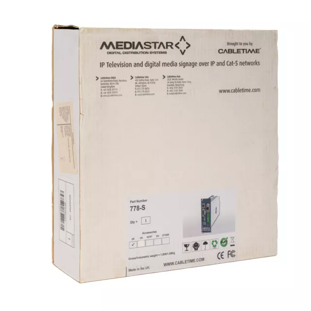CABLETIME MEDIASTAR 778-S-SD Multi Format SD/HD Mpeg Encodeur EUR 215,14 - PicClick FR