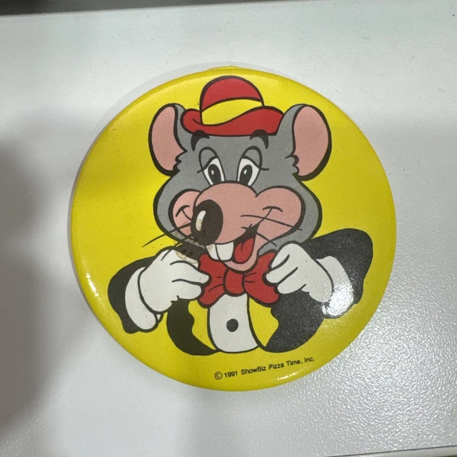 CHUCK E CHEESE Showbiz Pizza Time Theatre Tuxedo Pin Button 90s 1990s £ ...