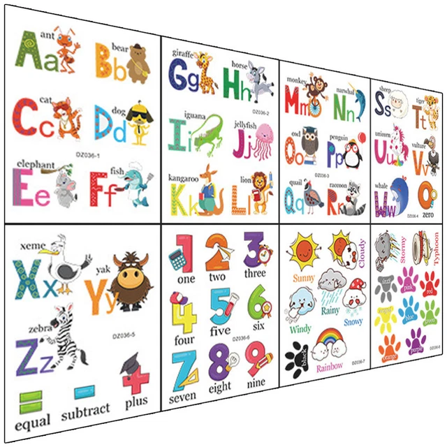 NUMBER ALPHABET STICKERS for Classroom Educational Wall Letter £10.99 ...