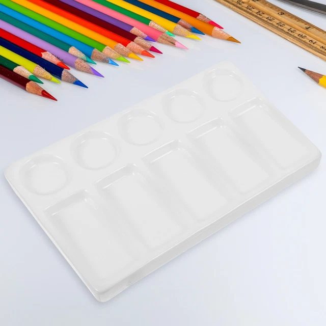 SET OF 4 Rectangular Paint Palette Plate Leak Proof Colour Mixing £59. ...