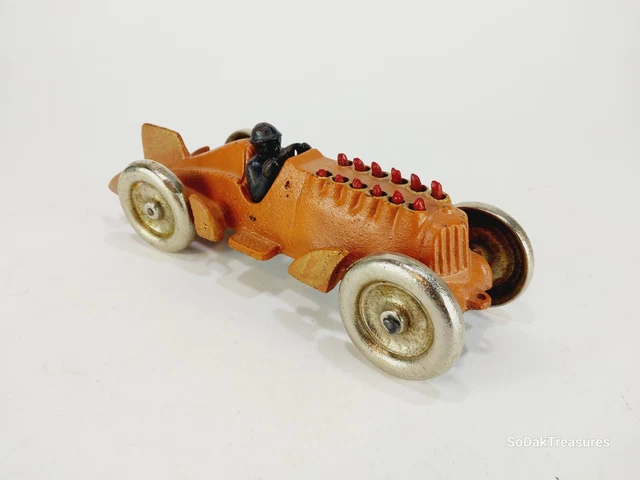 VINTAGE HUBLEY CAST Iron Toy Race Drag Car Moving Pistons Art Deco ...