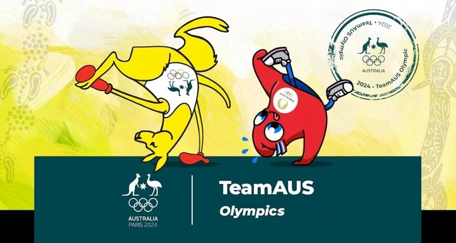 2024 PARIS OLYMPIC Games NOC Australia Team AUS Boxing Kangaroo Flag ...
