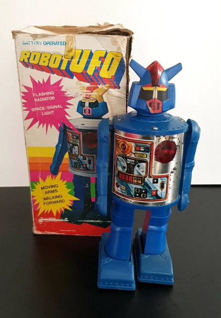 VINTAGE &ROBOT UFO& Durham Roboter With Box And Japanese Shogun Style ...