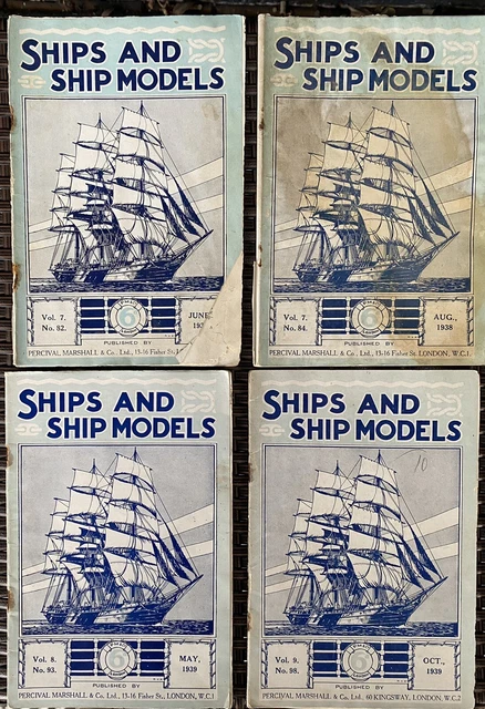 SHIPS AND SHIP Models Magazines 1938-40 Issues Vintage Maritime Navy ...