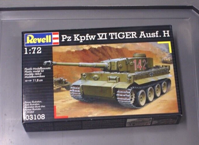 REVELL 03108. PZ Kpfw Vi Tiger Ausf. H. 1/72 Scale. German Wwii Tank £9 ...