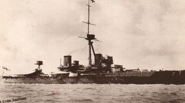 ROYAL NAVY BATTLESHIP HMS Dreadnought South Sea RPPC Postcard £9.29 ...