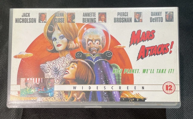 MARS ATTACKS! (VHS/SUR, 1997) ~Warner Bros~Tim Burton Sci fi action ...