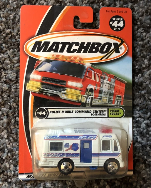 MATCHBOX #44 POLICE MOBILE COMMAND CENTER, Door Opens! RESCUE SQUAD £7. ...
