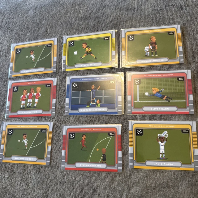 TOPPS UCC FLAGSHIP 2025/26 cards. 9 inserts. 8-bit. Various players ...
