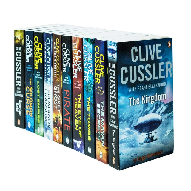 CLIVE CUSSLER 10 Book Collection Set (The Kingdom,Mayan Secrets ...