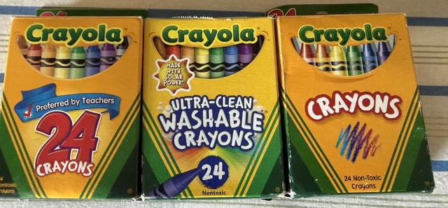 CRAYOLA CRAYONS LOT 3 Packs of 24 Made in USA Kids Crafts Arts 2 New 1 ...