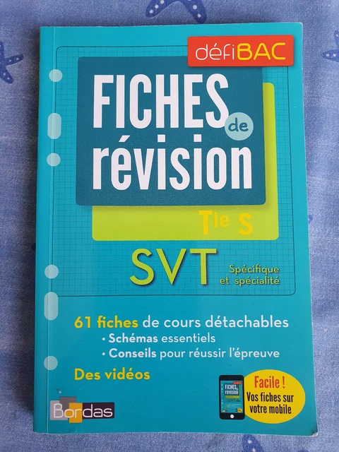 FICHES DE RÉVISION SVT Terminale S Défi Bac Bordas ABE petit prix! EUR ...