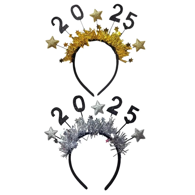 2025 HAPPY NEW Year Star Headband 2025 Happy New Year Headbands Tiara ...