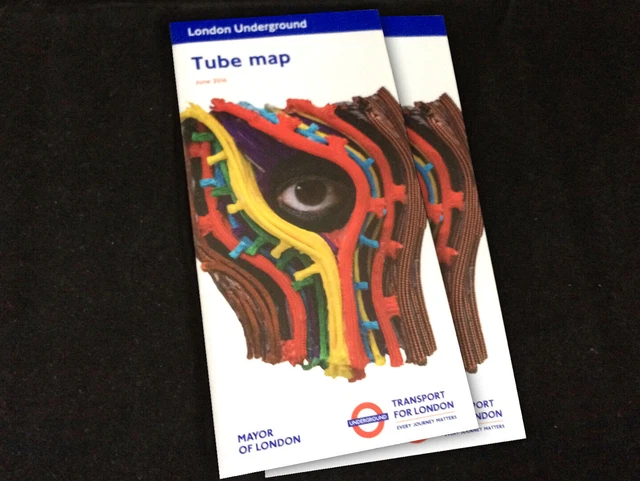 2 X LONDON Underground pocket tube maps - June 2016. Hew Locke. £1.50 ...