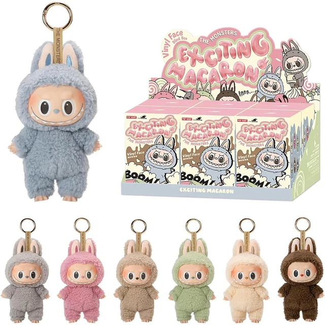 POPMART LABUBU THE Monsters Exciting Macaron Figures Keychain Plush ...