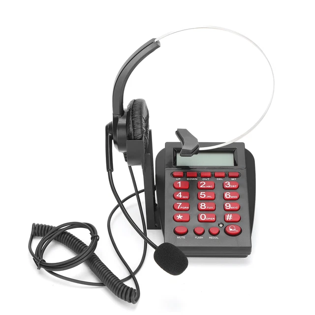 HT720 CALL CENTER Wired Telephone With Omnidirectional Headset ...