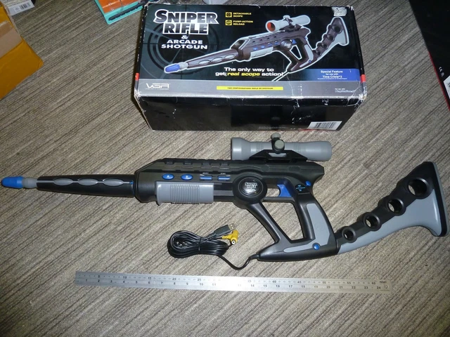 SONY PLAYSTATION 2 PS2 SNIPER RIFLE ARCADE SHOTGUN LIGHT GUN Guncom ...