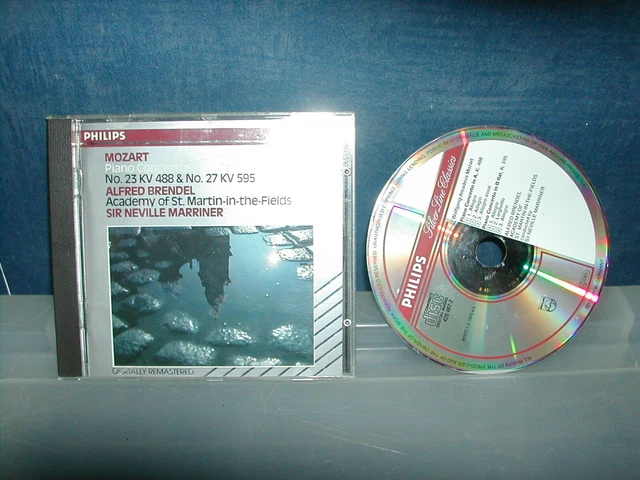 MOZART PIANO CONCERTOS No.23 & 24 BRENDEL MARRINER CD PHILIPS FULL SILVER PDO £4.99 - PicClick UK