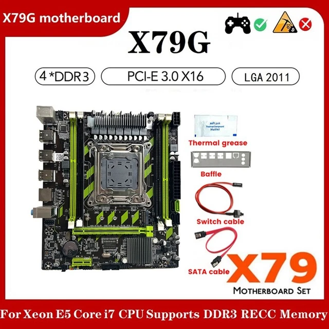 X79G LGA2011 MOTHERBOARD+SATA Cable+Switch Cable+Baffle+Thermal ... X79G LGA2011 MOTHERBOARD+SATA Cable+Switch Cable+Baffle+Thermal ...