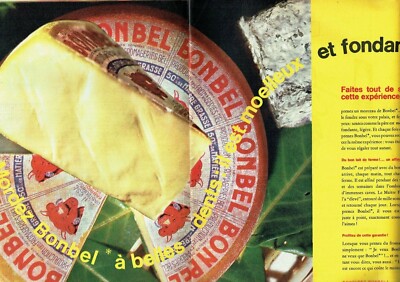 PUBLICITÉ ADVERTISING 120 1963 Bonbel fromage moelleux & fondant ( 2 ...
