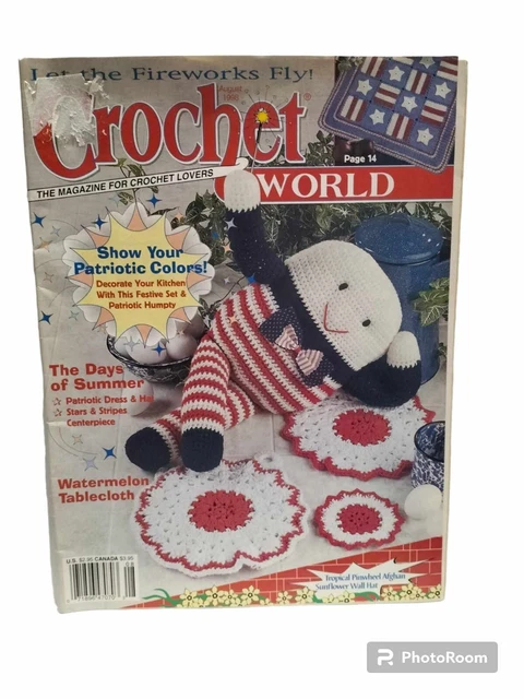 VINTAGE CRAFT MAGAZINE Crochet World 1998 With Patterns Rare Magazine ...