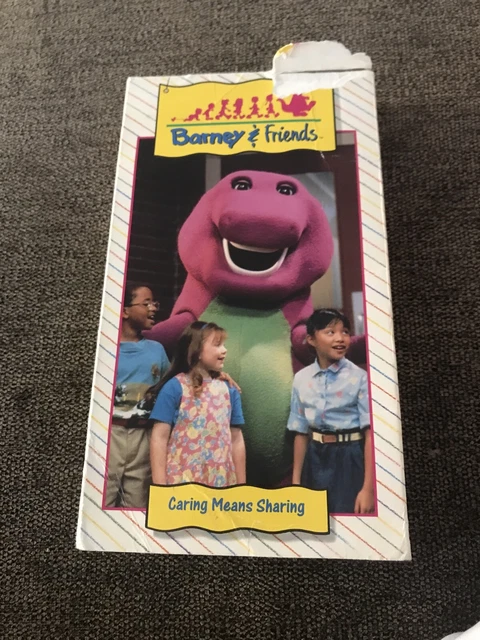 BARNEY & FRIENDS Caring Means Sharing Time Life Vhs Kids 1992 Dinosauro ...
