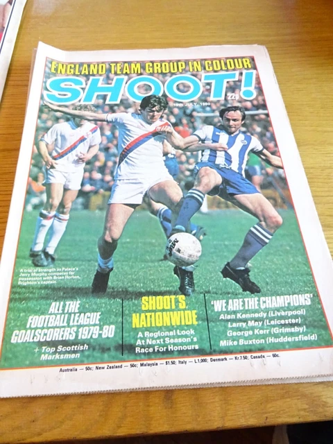 SHOOT MAGAZINE JULY 19th 1980 England Centre pages Team Picture £4.10 ...