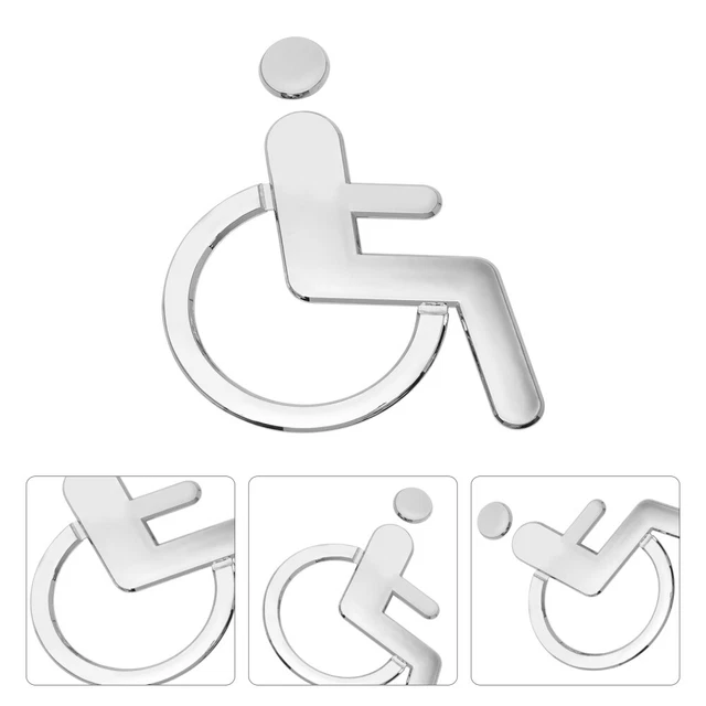 DISABLED SIGN TOILET Wall Logo Stickers Handicapped Decal Dedicated £11 ...