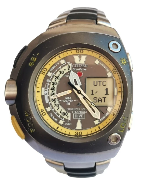 OROLOGIO CITIZEN AQUALAND promaster titanium dive watch JV0050 calibro ...