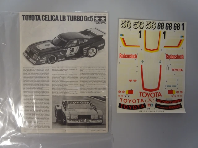 TAMIYA TOYOTA CELICA LB Turbo Gr.5 "Rodenstock" 1:20 Bausatz mit Motor # GC2009 EUR 69,00 ...