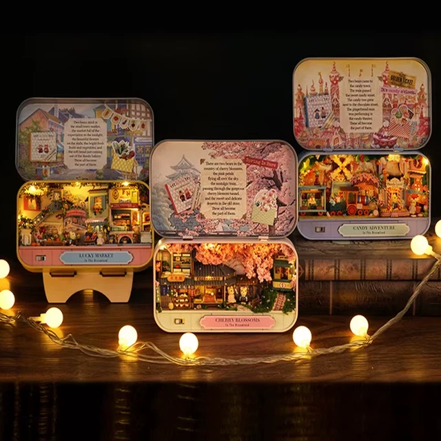 DIY MINIATURE HOUSE Box Theater Creative Toy House Birthday Gift for ...