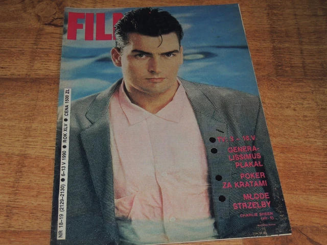 FILM 18-19/1990 POLISH magazine Charlie Sheen, Joanna Johnson, Peter ...