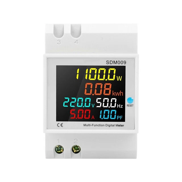 ELECTRICITY METER 0-9999KWH 178° Observation 40-300V 45-65Hz 6 IN 1 ABS ...