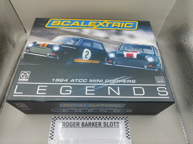 SCALEXTRIC C3586A LEGENDS 1964 ATCC Mini Coopers Set 2 1/32 Slot ...