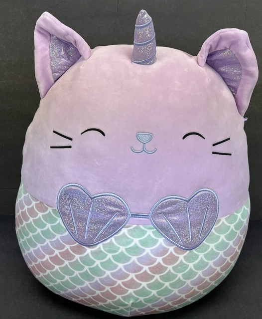 SQUISHMALLOWS OFFICIAL KELLYTOY Plush 16" Anya The Caticorn Mermaid £19 ...