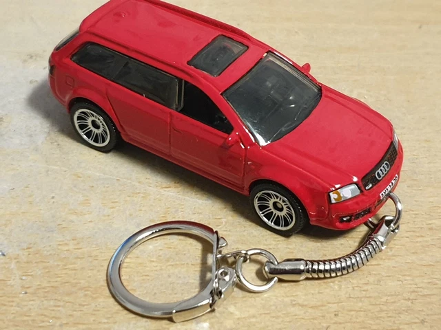 DIECAST AUDI RS6 Avant Estate Red Model Car Keyring Keychain FREEPOST £ ...