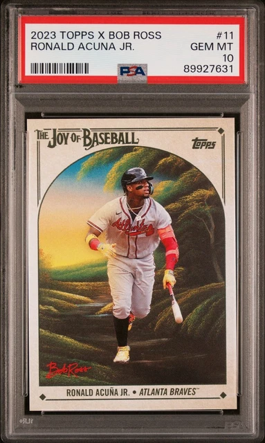2023 TOPPS X BOB ROSS RONALD ACUNA JR. Atlanta Braves PSA 10 GEM Nuovo ...